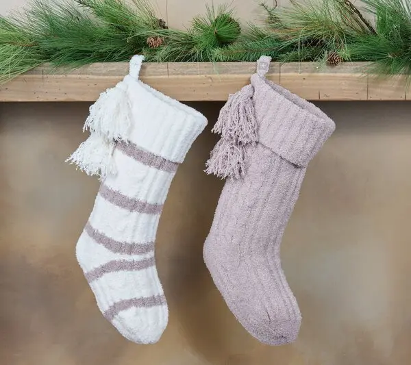 Barefoot Dreams Cozychic Stockings Set Of 2 - One-color
