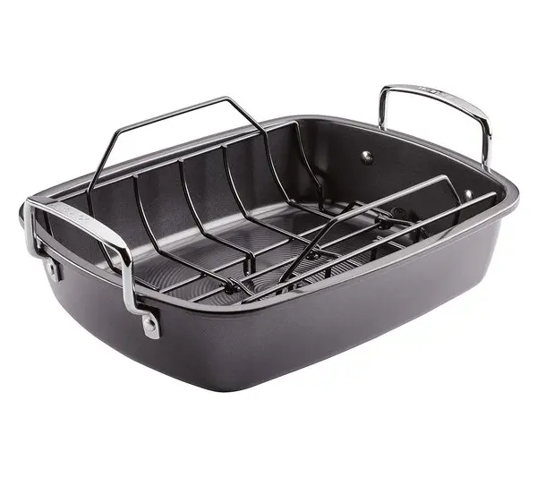 CIRCULON Ultra-lasting Nonstick Roasting Pan W/ Serve Rack - One-color