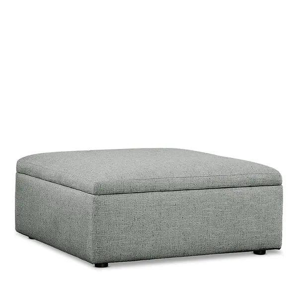 Bloomingdale'S Alice Large Square Storage Ottoman, In Fabric - Monaco Emerald