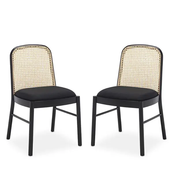SAFAVIEH Annmarie Rattan Back Chairs, Set Of 2 - Wood