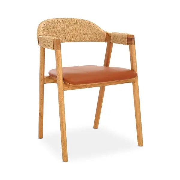 SAFAVIEH Eamon Leather Dining Chair - Wood