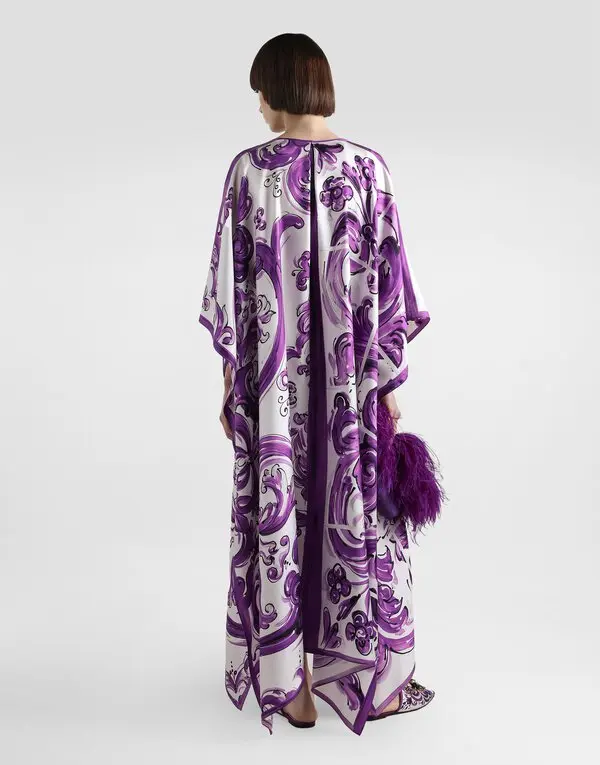 Dolce & Gabbana Majolica-print Twill Caftan - Multicolor