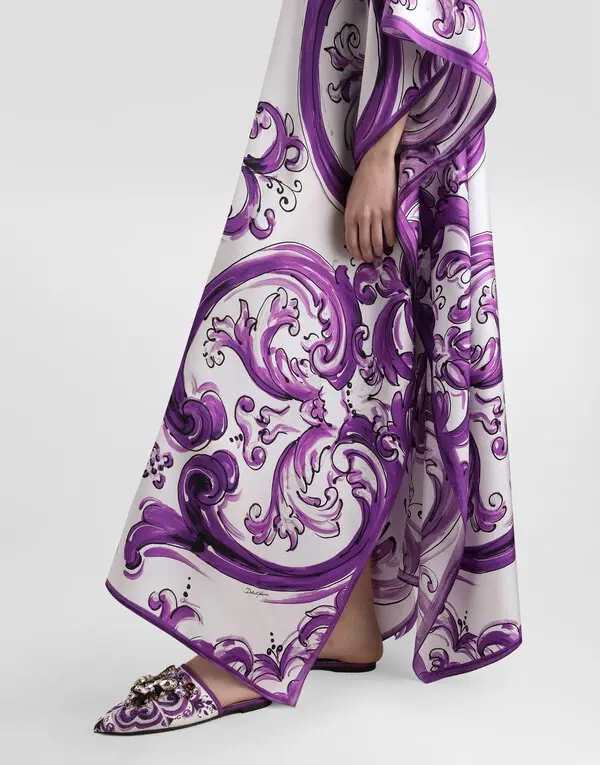 Dolce & Gabbana Majolica-print Twill Caftan - Multicolor