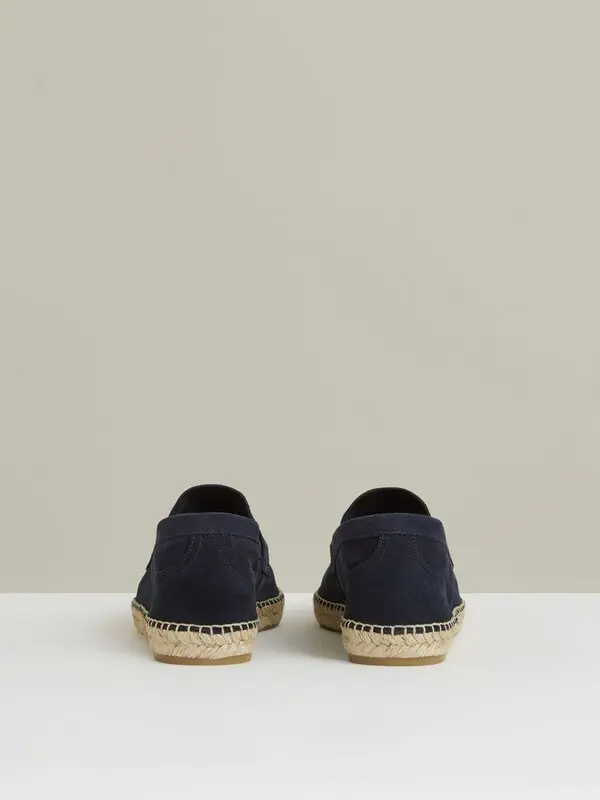 REISS Suede Penny-strap Espadrilles