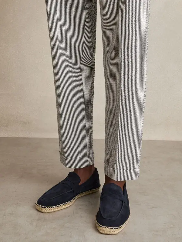 REISS Suede Penny-strap Espadrilles