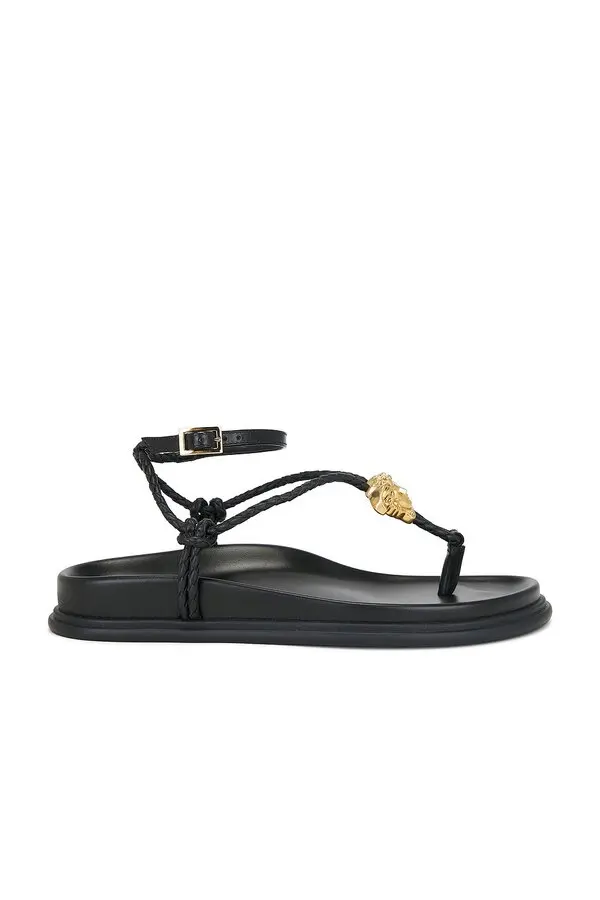 Versace Strappy Sandal With La Medusa Accent