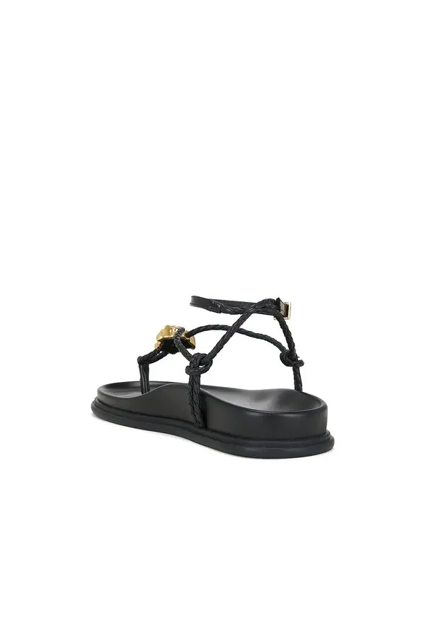 Versace Strappy Sandal With La Medusa Accent