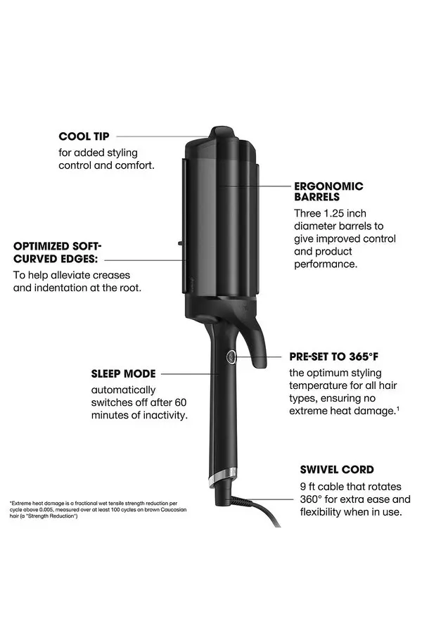 GHD Wave Triple Barrel Waver - Black