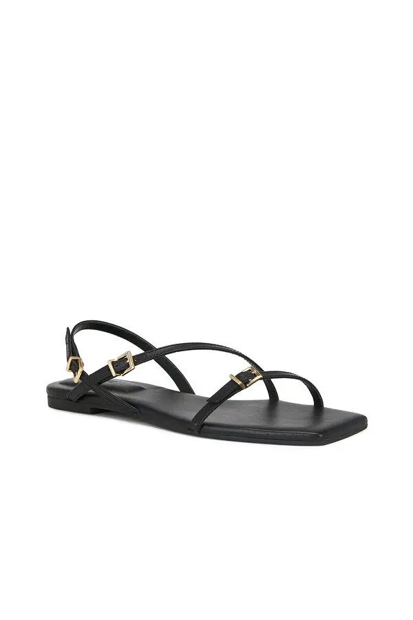 Simkhai Carey Strappy Flat Sandal - Black
