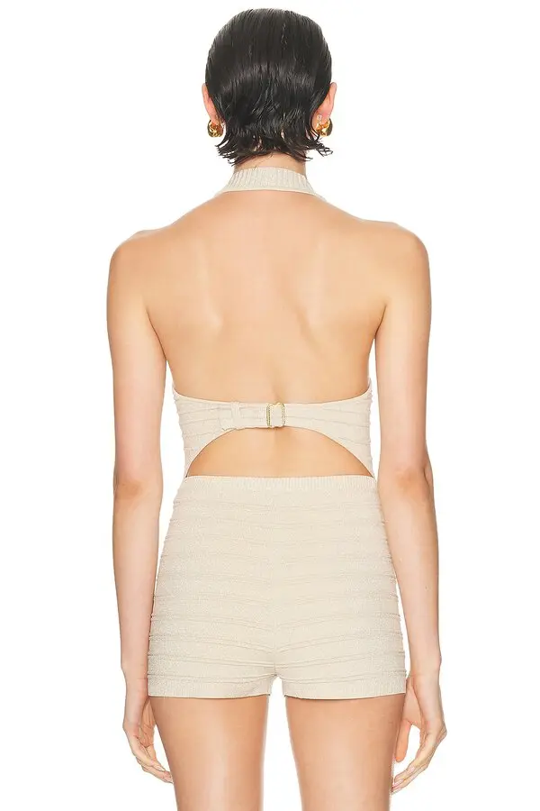 Retrofete Tinsley Vest Top - Metallic Cream