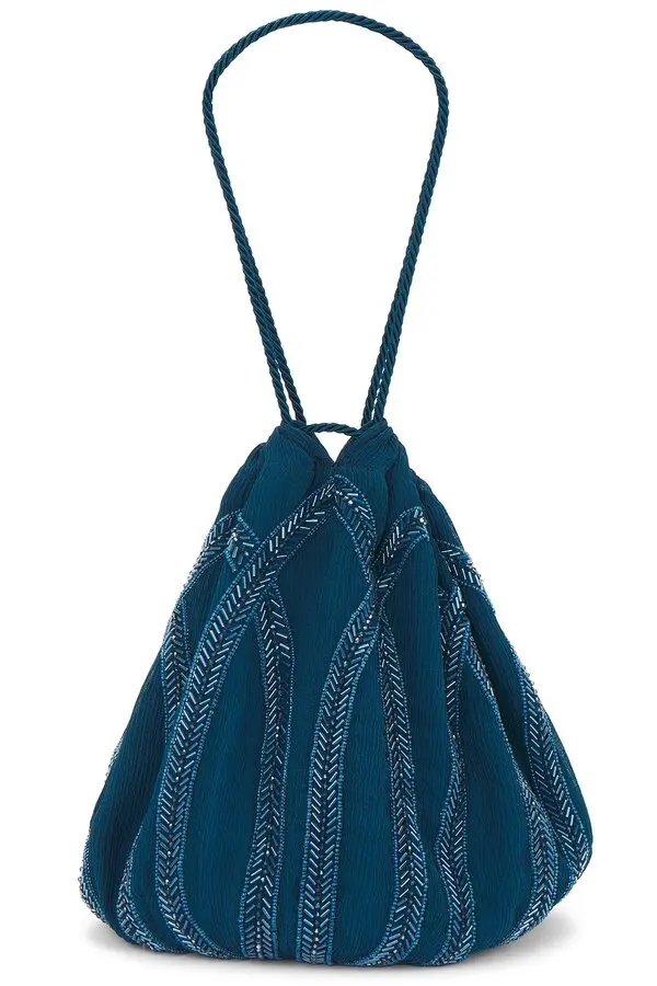 Saint Laurent Supple Pochon Bag - Dark Petrolio