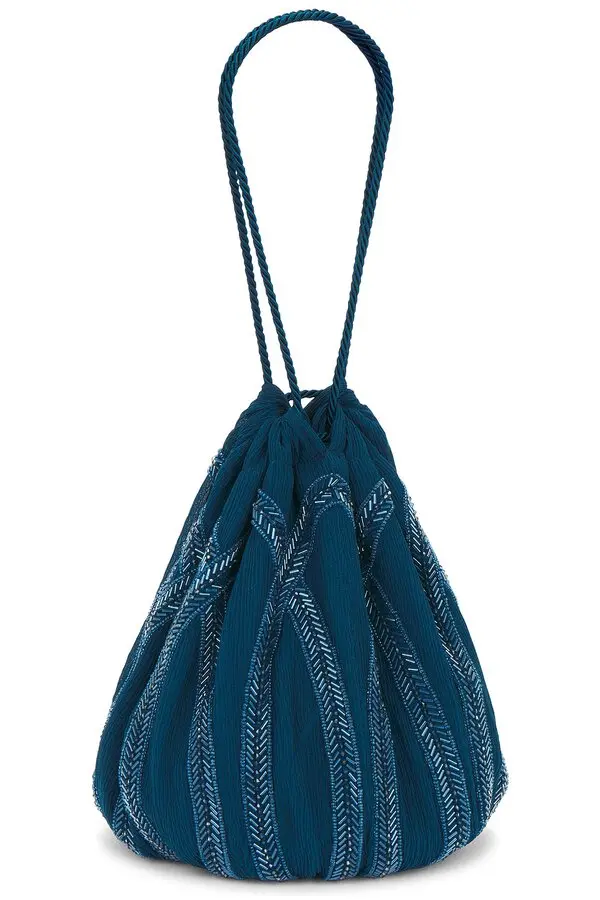 Saint Laurent Supple Pochon Bag - Dark Petrolio