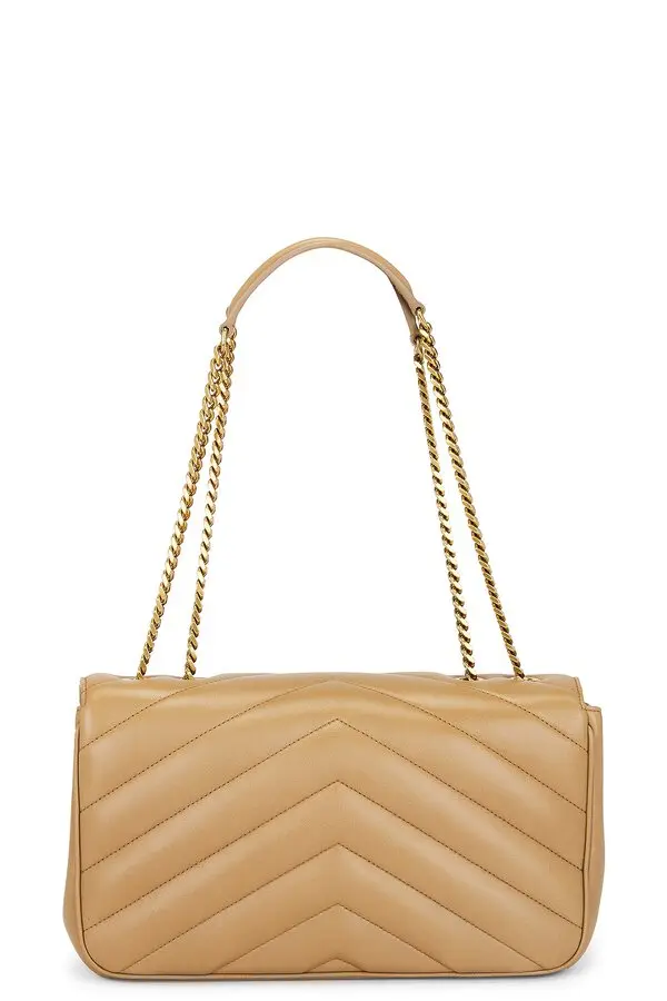 Saint Laurent Medium Loulou Chain Bag - Natural Tan