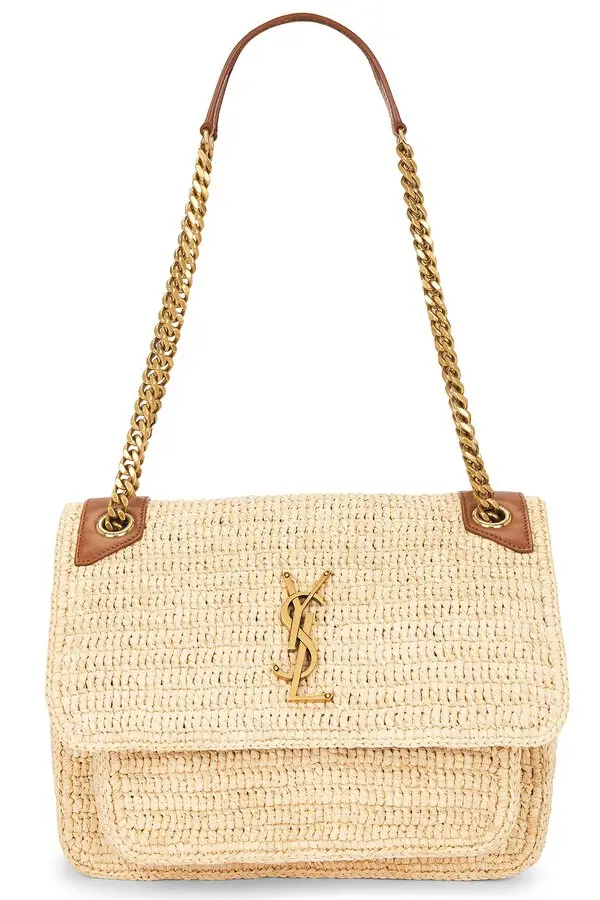 Saint Laurent Medium Niki Chain Bag - Pale Brown & Brick