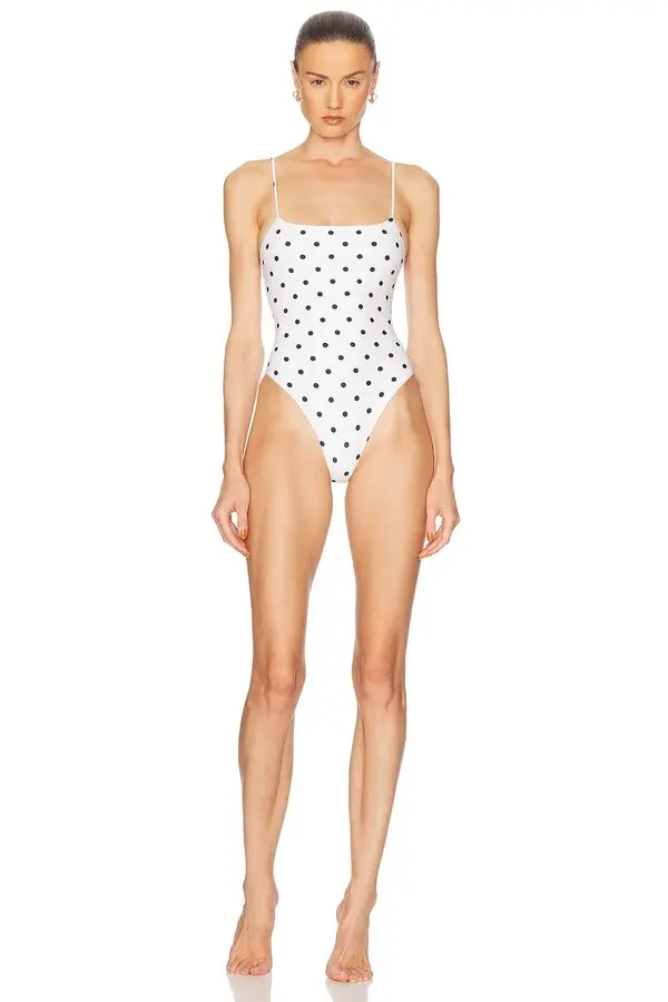 L'academie By Marianna Cherie One Piece - Cream & Black Dot