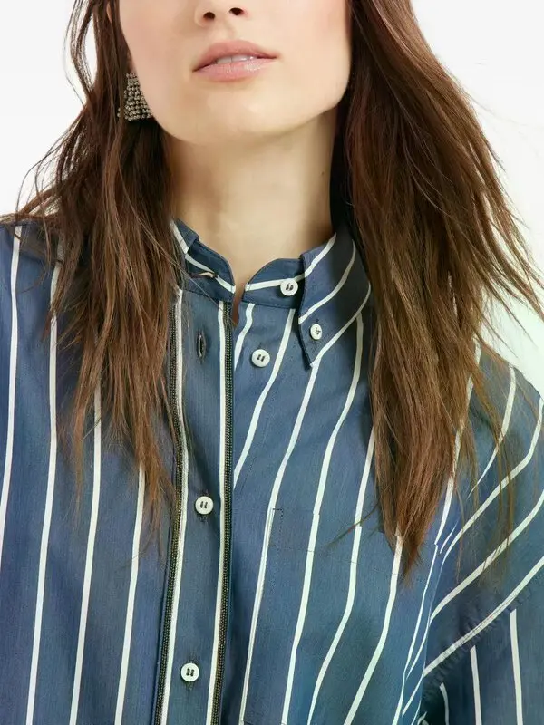 Brunello Cucinelli Striped Poplin Shirt