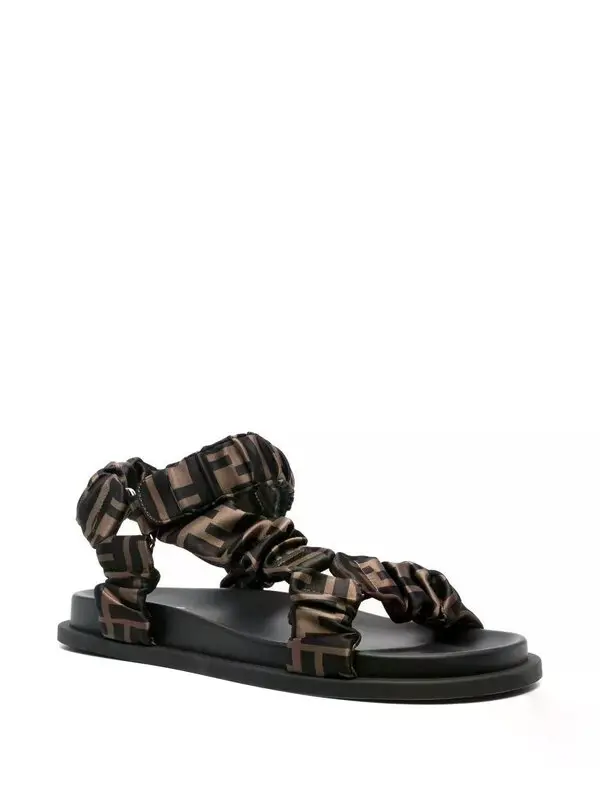 Fendi Ff Print Flat Sandals