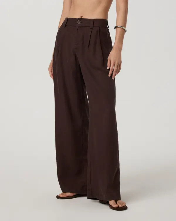 Vuori Trestles Twill Wideleg Pant - French Roast