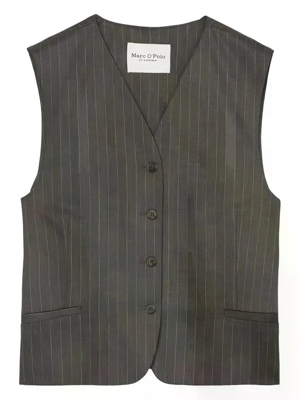 Marc O'polo Pinstripe Sleeveless Waistcoat