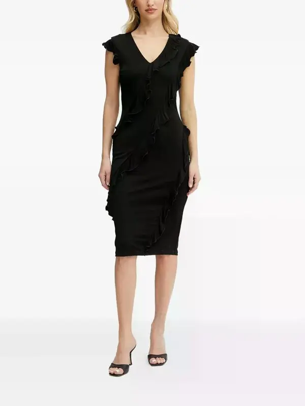 Karl Lagerfeld Ruffle-detail Midi Dress
