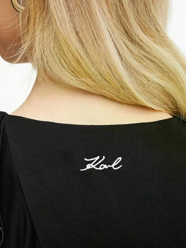 Karl Lagerfeld Ruffle-detail Midi Dress