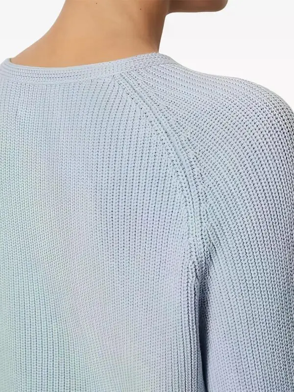 Marc O'polo Ribbed-knit Round-neck Sweater - Blue