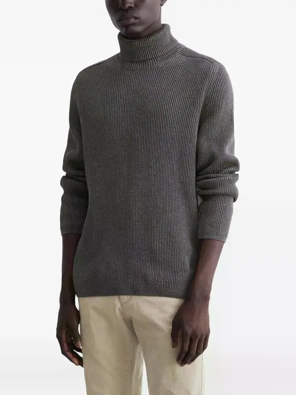 Marc O'polo Ribbed-knit Turtleneck Sweater - Grey