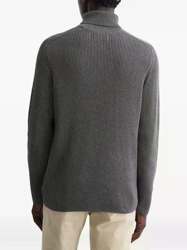 Marc O'polo Ribbed-knit Turtleneck Sweater - Grey
