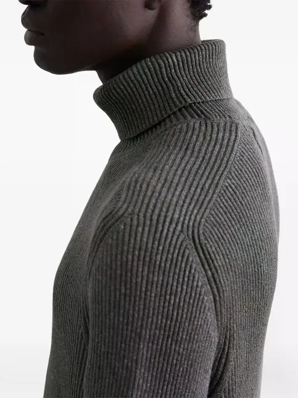 Marc O'polo Ribbed-knit Turtleneck Sweater - Grey