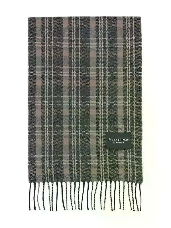Marc O'polo Plaid Fringed Scarf - Grey