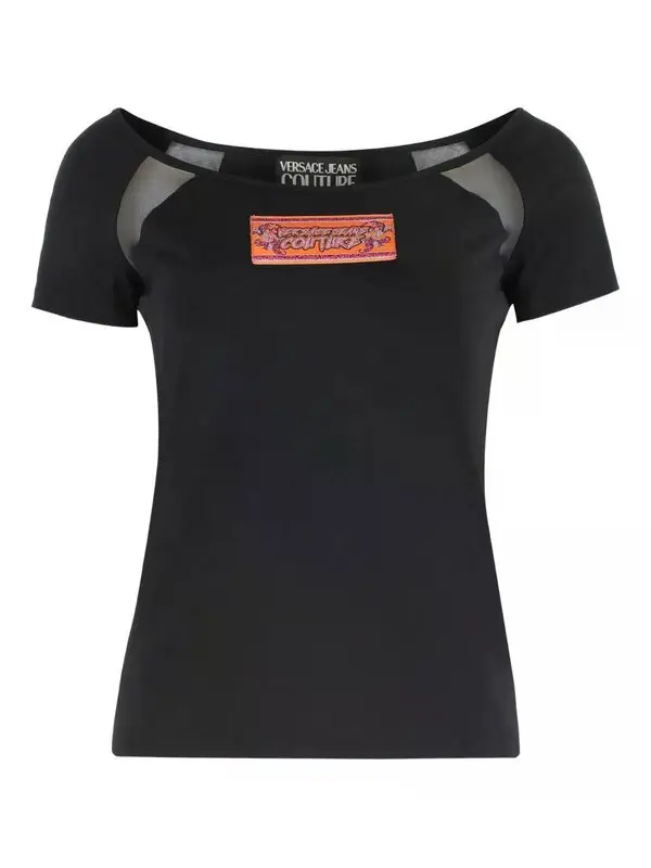 Versace Mesh-panel Cotton T-shirt