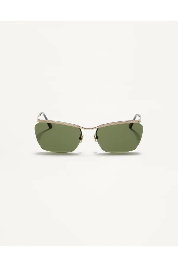 Valentino Garavani Floating Rimless Metal Sunglasses - Green