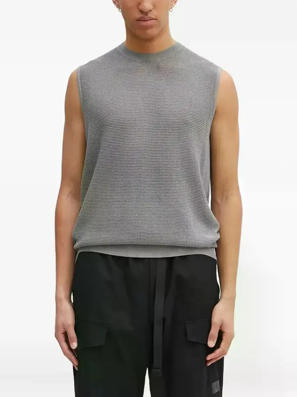 Y3 Textured Sleeveless Sweater