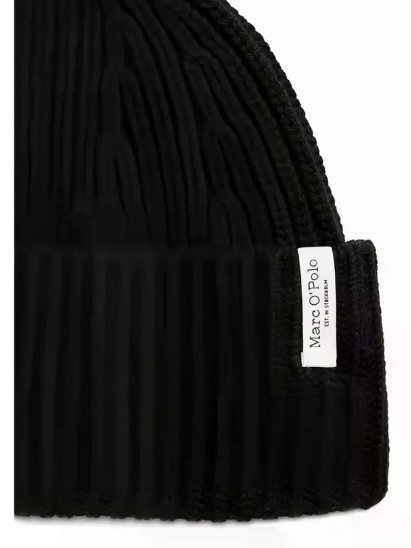 Marc O'polo Ribbed Beanie - Black