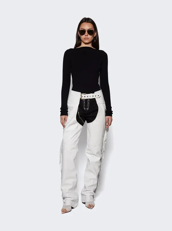 ANGELICA MONTINI Sette Fringe Leather Chaps