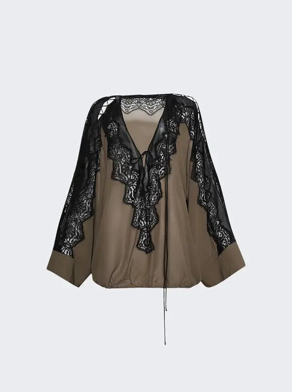 Christopher Esber Verve Lace Blouse - Green