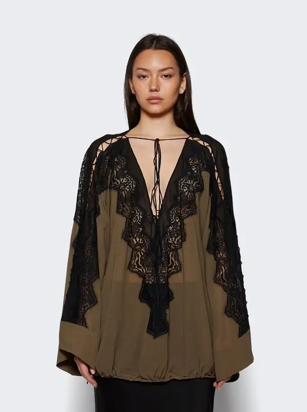 Christopher Esber Verve Lace Blouse - Green