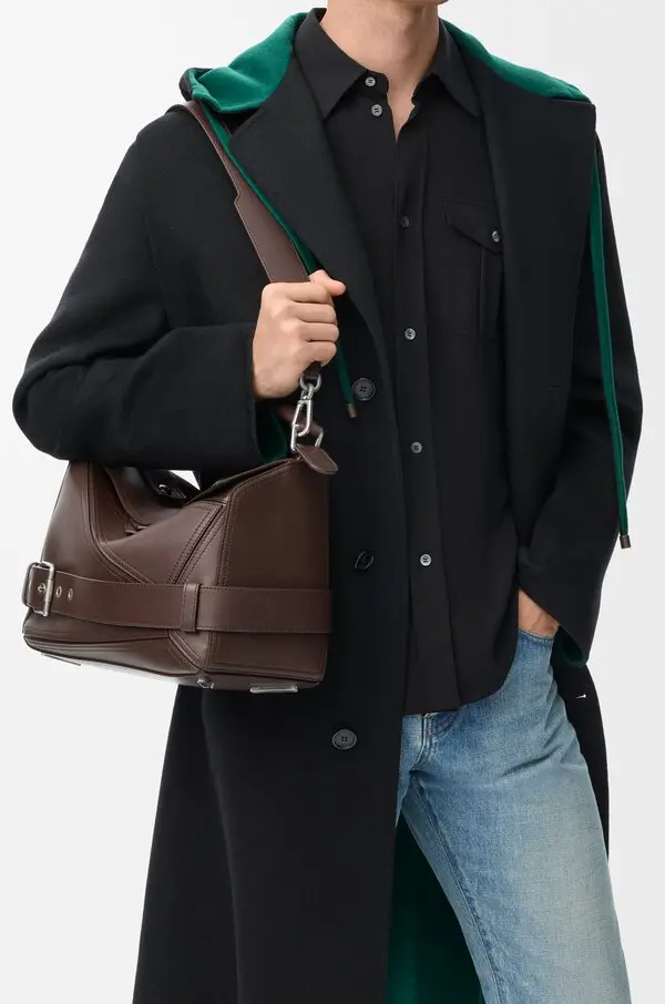 Loewe Puzzle Biker Bag - Dark Chestnut