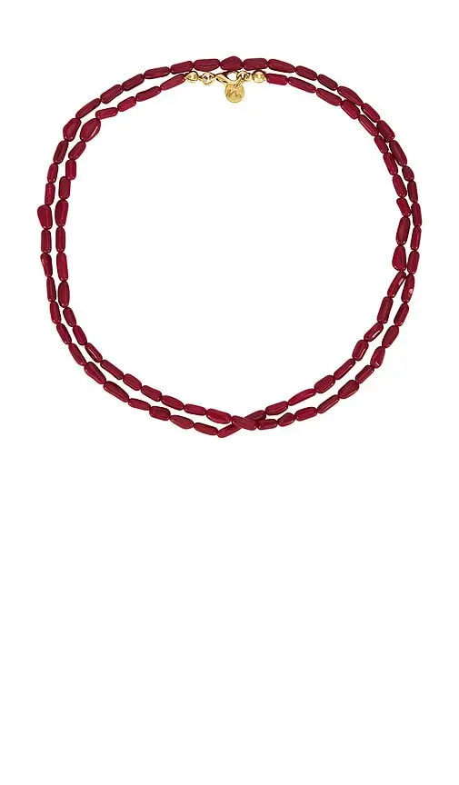 Maison Irem Nungwi Stone Necklace - Red