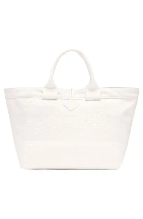 Longchamp Le Roseau Large Cotton Canvas Tote - Ecru