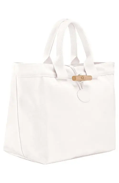 Longchamp Le Roseau Large Cotton Canvas Tote - Ecru