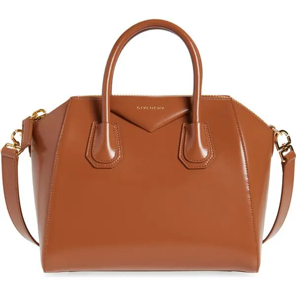 Givenchy Small Antigona Leather Satchel - Caramel Brown