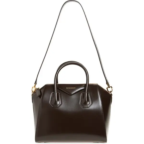 Givenchy Small Antigona Leather Satchel - Chocolate