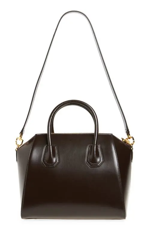 Givenchy Small Antigona Leather Satchel - Chocolate