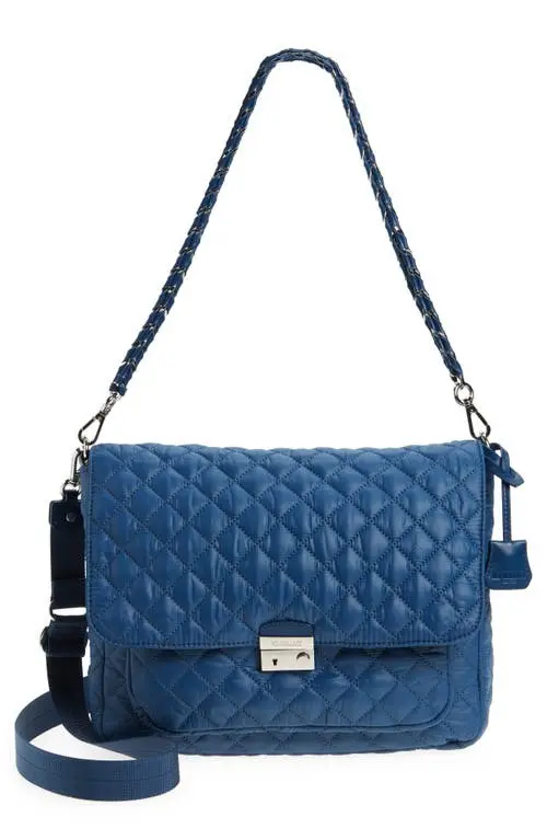 Mz Wallace Crosby Quilted Nylon Crossbody Bag - French Blue