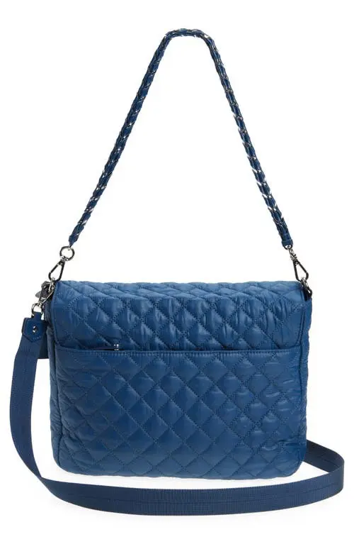 Mz Wallace Crosby Quilted Nylon Crossbody Bag - French Blue