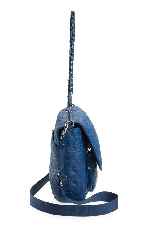 Mz Wallace Crosby Quilted Nylon Crossbody Bag - French Blue