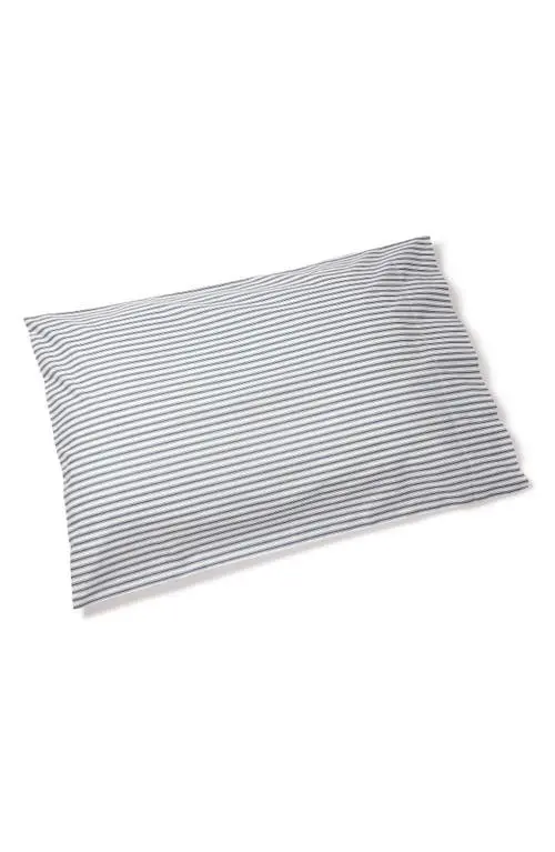 PETITE PLUME French Ticking Stripes Set Of 2 Cotton Percale Pillowcases - Navy
