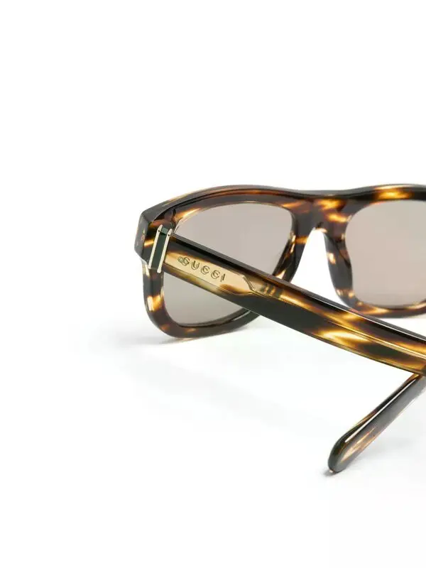 Gucci Square-frame Sunglasses - Brown