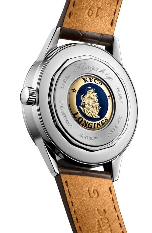 LONGINES Flagship Heritage Moonphase Automatic Strap Watch - Beige